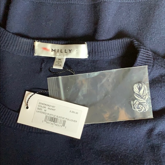 Milly | Sweaters | Milly M New Layered Ruffle Sleeve Pullover | Poshmark